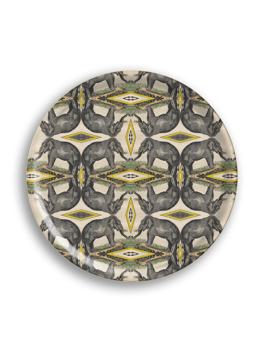 Elephants Large Round Tray